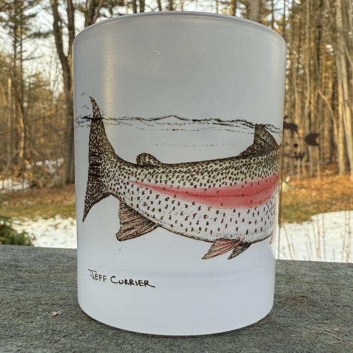 Swimming Rainbow Trout | Whiskey Glass – Jeff Currier